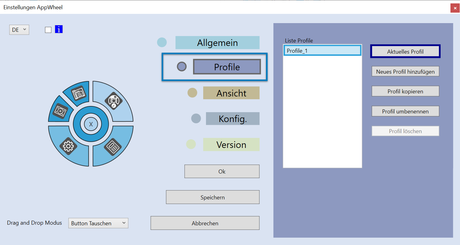 Optionen - Profile - SaveTimeSolutions