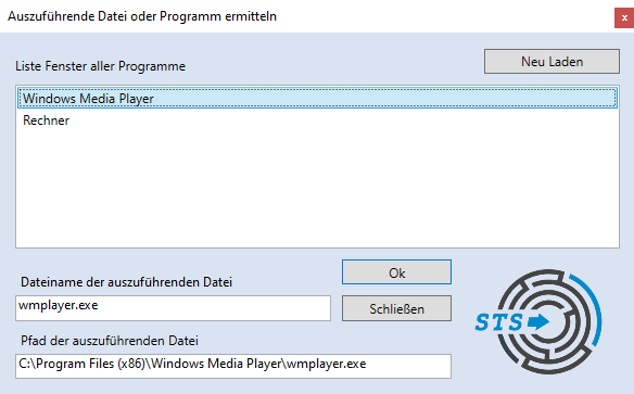 Optionen - Programm oder Datei - SaveTimeSolutions
