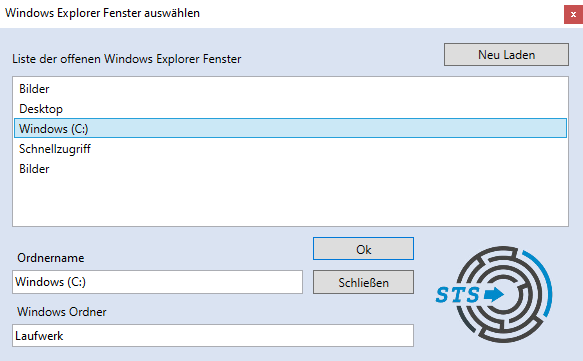 Optionen - Explorer Pfad - SaveTimeSolutions